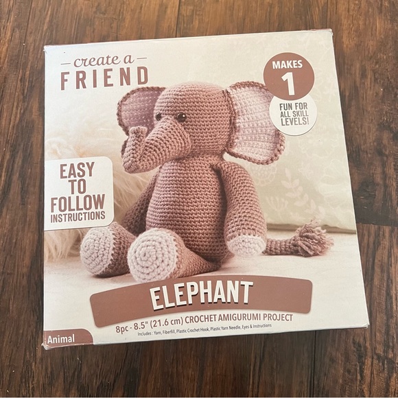 Leisure Arts | Office | Crochet Elephant Craft Kit Amigurumi | Poshmark